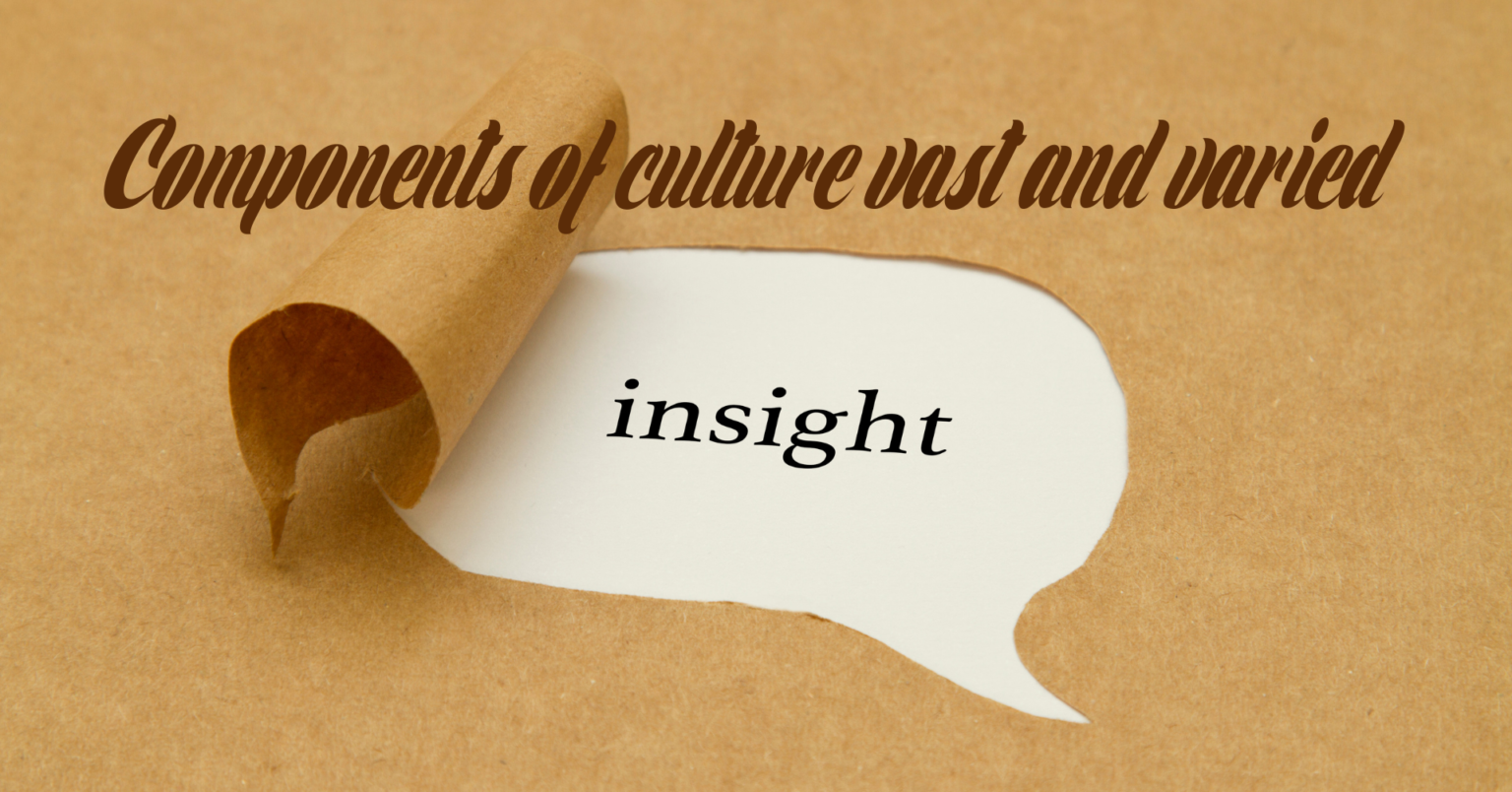 Components of culture vast and varied”. Explain this statement – K.V ...